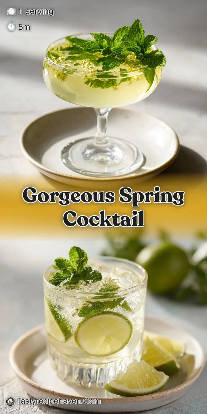 Gorgeous Spring Cocktail Recipe in 5 Mins - Tasty Recipe Haven